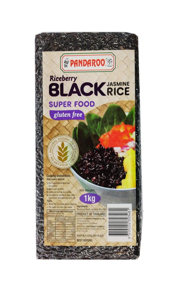 (THAILAND) PANDAROO – Black Jasmine Rice 1Kg - Asia Grocery Town